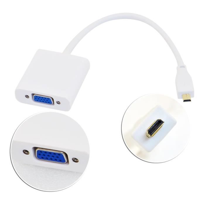 CABLING® Câble micro HDMI mâle vers VGA femelle... - Cdiscount TV Son Photo