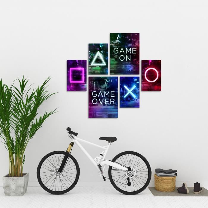 Novart Tableau Décoration Murale Game Play N021363a 6 Cadres 30x40 cm ...