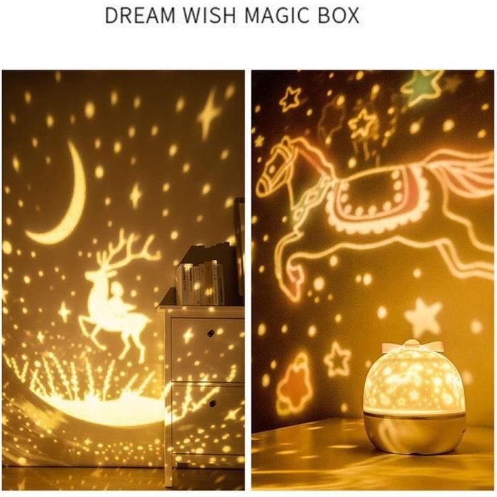 Projecteur de veilleuse pour bébé, lumière musicale étoilée pour ...