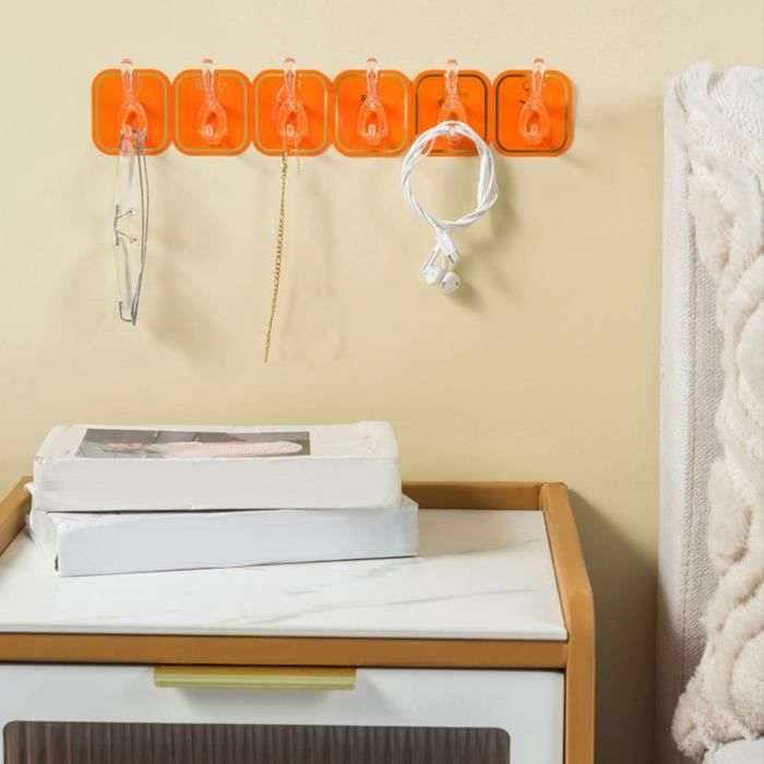 Crochets muraux Crochet adhésif acrylique, montage mural, perage sans ...