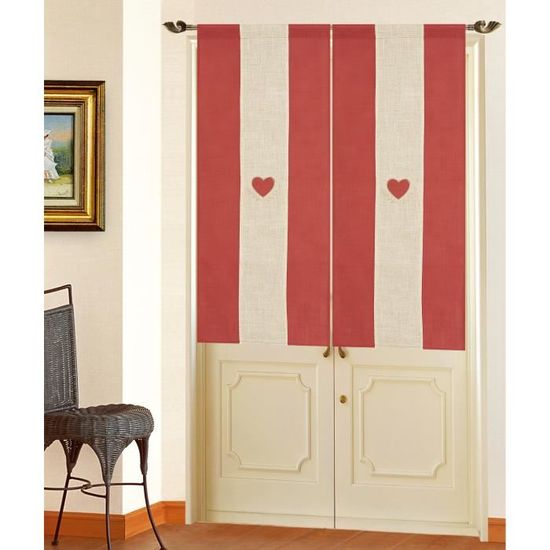 Lot de 2 Rideaux de porte Opaques 45 x 120 cm Prêt à poser - Cdiscount ...