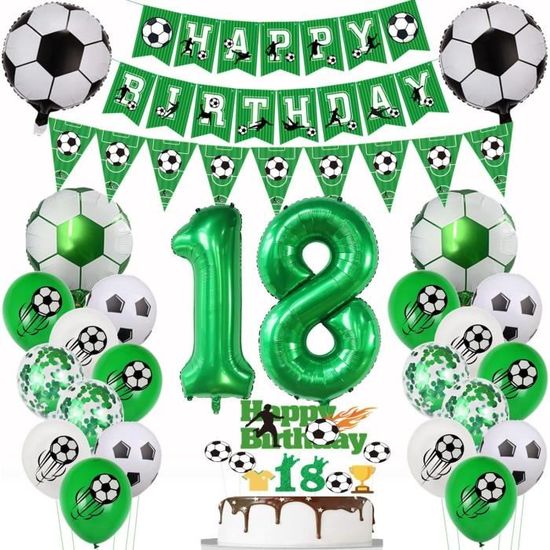 Ballon Anniversaire Football 18 Ans Anniversaire Football Décoration 18 ...