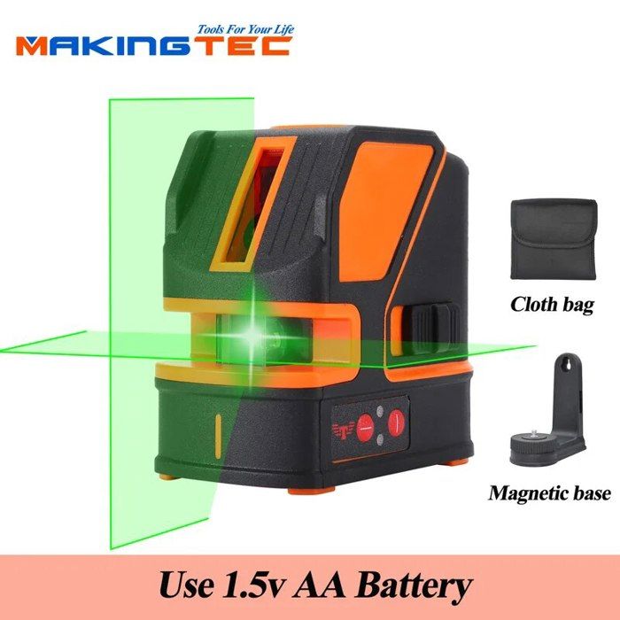 MAKINGTEC-Niveau laser à 2 lignes,croix de faisceau rouge/vert- Green Lines A - Cdiscount Bricolage