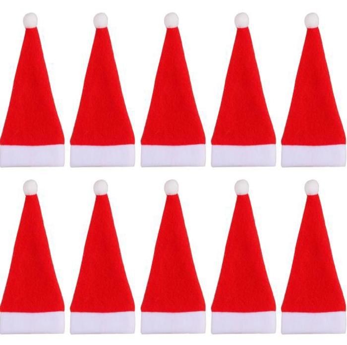 Set de 10 bonnets de Noël, grand porte-couverts de Noël 18*8 cm ...