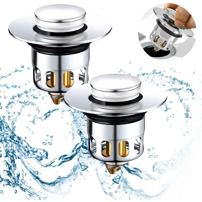 Bonde de lavabo - AIMOONSA - Pop-up universel - Inox - 34-40 mm - Pack ...