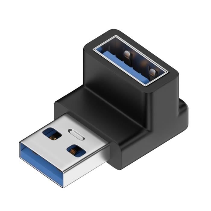 Stereo curved front-DXAB-Adaptateur USB 3.0 mâle vers femelle, angle 90 ...