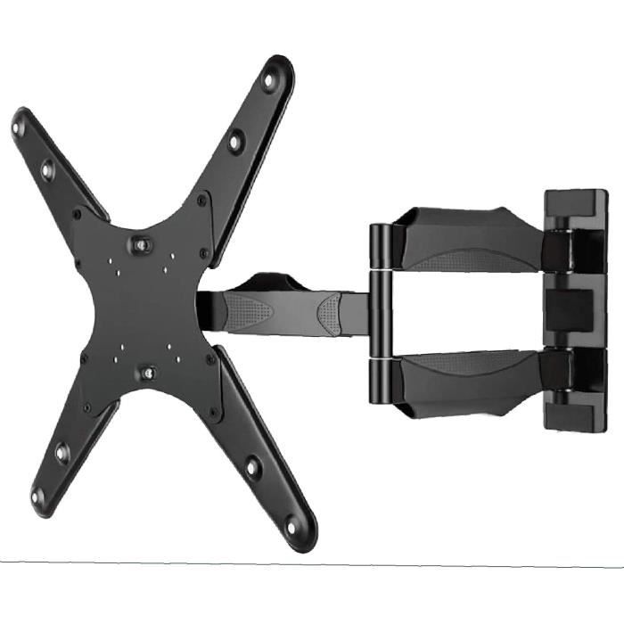 TV Support Mural pivotant pour TV jusqu'à 55" Noir Distance Murale 53 ...
