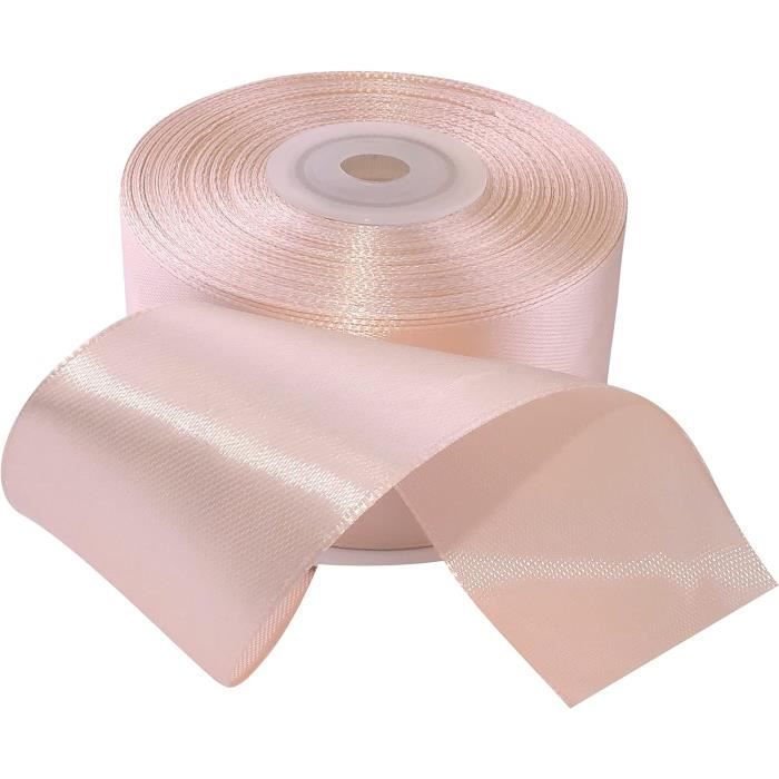 Ruban en satin 38mm x 25m - Couleur Pêche - Bande d'emballage cadeaux ...