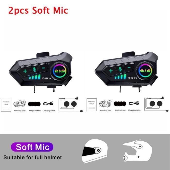 Oreillette Bluetooth YP10 pour casque de moto,kit d'appel mains libres ...