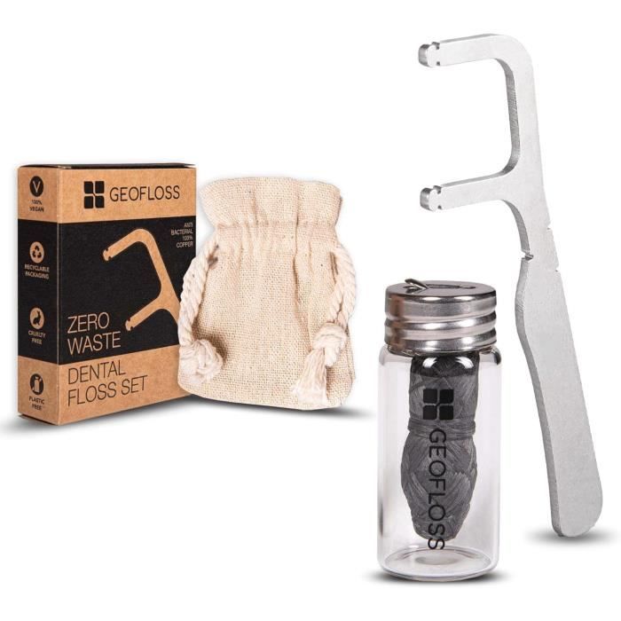 Fil Dentaire Fibre De Bambou En Charbon Actif Vegetal Et Porte-Fil ...