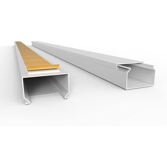 Goulotte de câble 2 m (L x l x H) 2000 x 40 x 25 mm PVC avec Bande ...