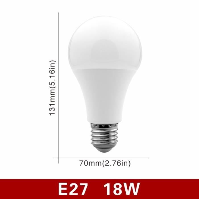 220V - E27 18W - E27 18WAmpoule LED de bonne qualité, lampe avec ...