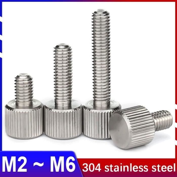 Vis à pouce GB835 M25 M3 M4 M5 M6 M8 boulon à pouce moleté machines ...