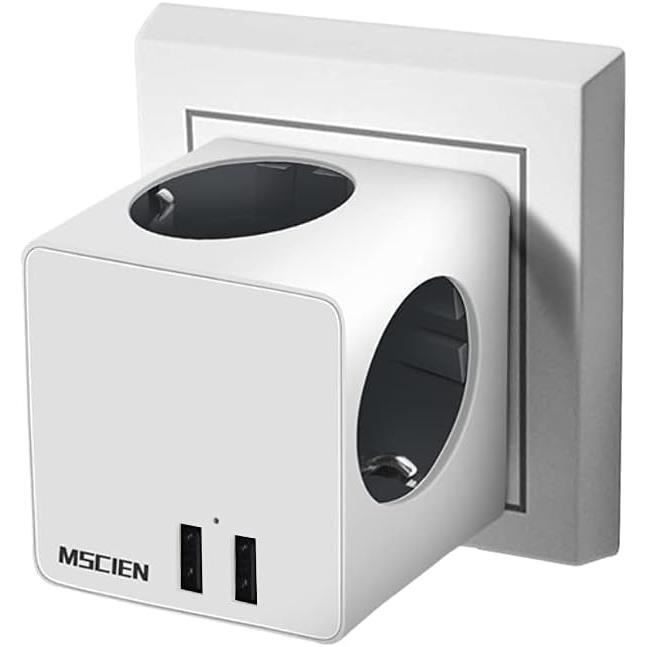 Cube Prise Murale Multiprise Murale Avec 3 Ports Usb Et 3 Prises, Ladon ...