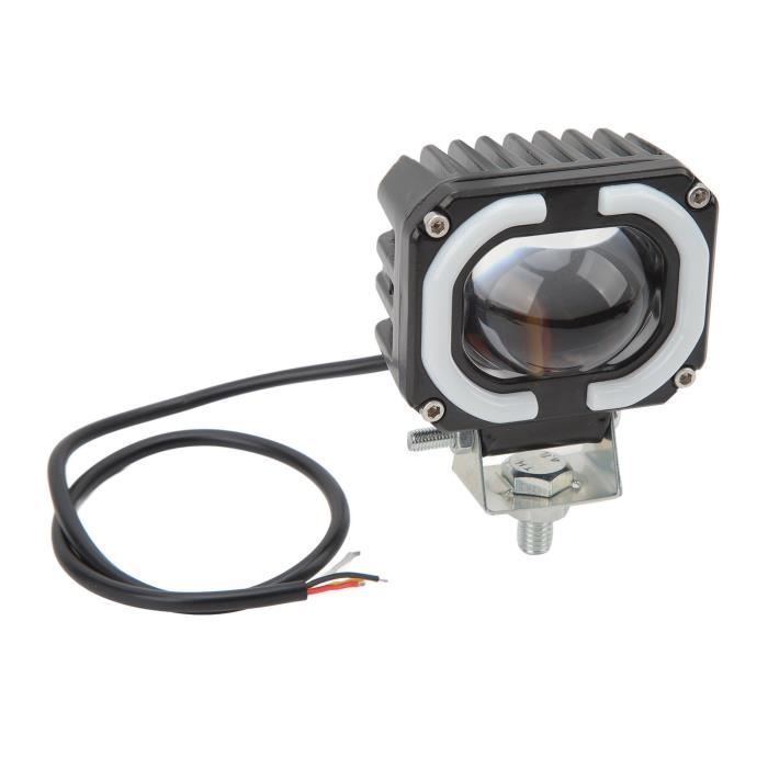 Cikonielf Projecteur à LED 10 à 60V LED Spotlight 2000LM IP67 Étanche Bicolore Lentille Cubes ...