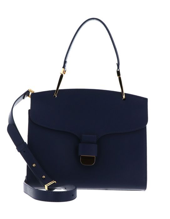 COCCINELLE Sac à main bleu en cuir pour femme - Neofirenze Text Handbag ...