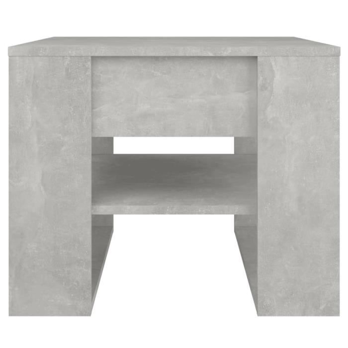 LESS Table basse Gris béton 55,5x55x45 cm Bois d'ingénierie A3 ...