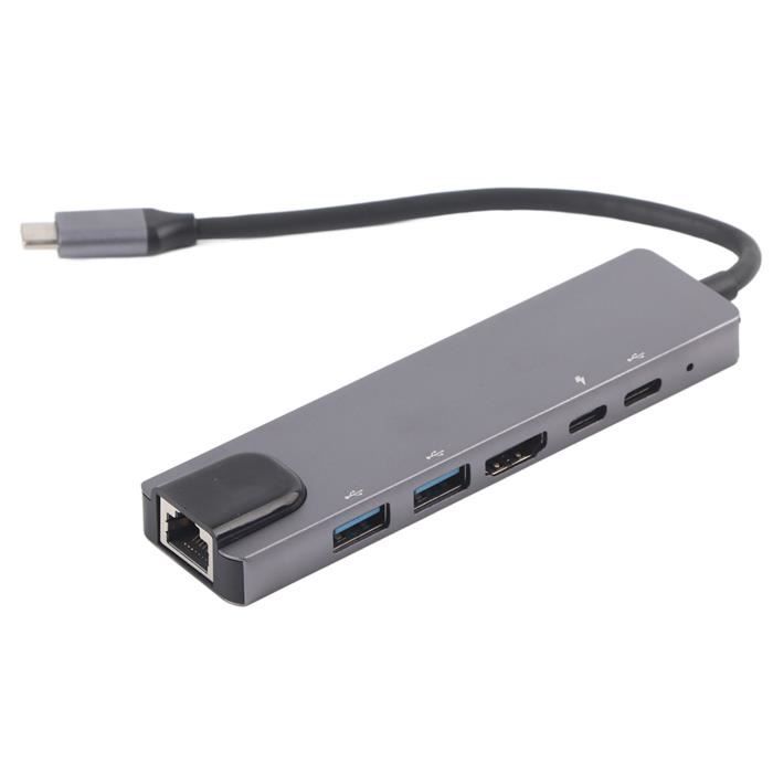HURRISE Hub de type C 6 en 1 Hub USB C, adaptateur de type C Hub 6 en 1 ...