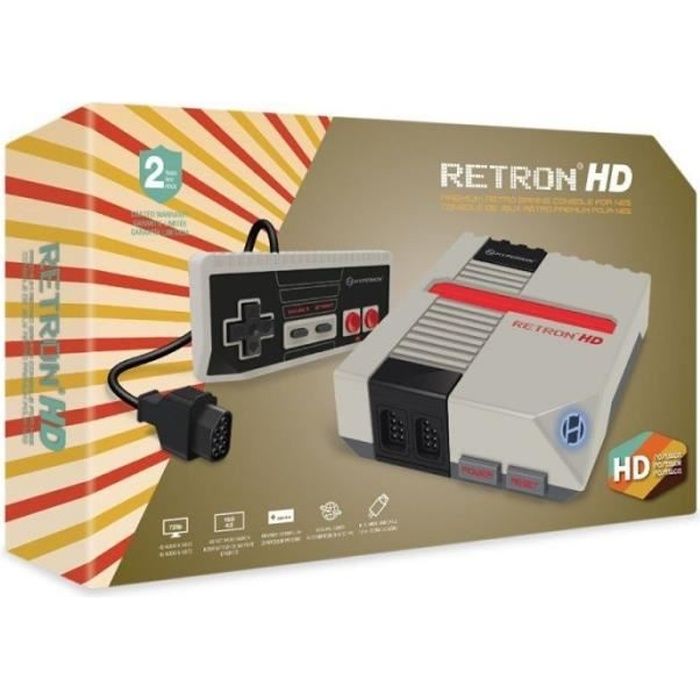 HYPERKIN console RETRON 1 HD grise pour jeux video NES - Cdiscount Jeux ...