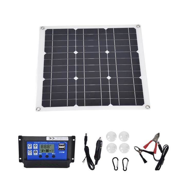 Keenso Kit de panneau solaire Panneau solaire USB 5V Portable Pliable 30W Panneau Solaire ...