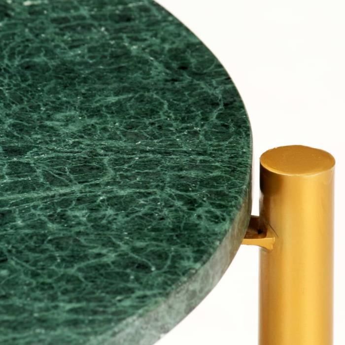 Table basse Vert 60x60x35 cm Pierre véritable et texture marbre ...