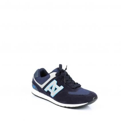 Baskets pour homme style running... Bleu Bleu - Cdiscount Chaussures