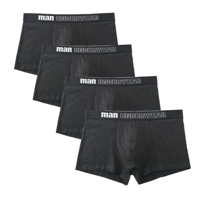 Lot de 4 Boxers en coton pour Homme - Type Marron - Marque Inconnue ...
