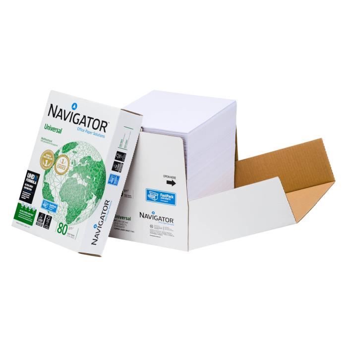 Papier satiné - Navigator - A4 - 80 g - 2500 feuilles - Certifié FSC ...