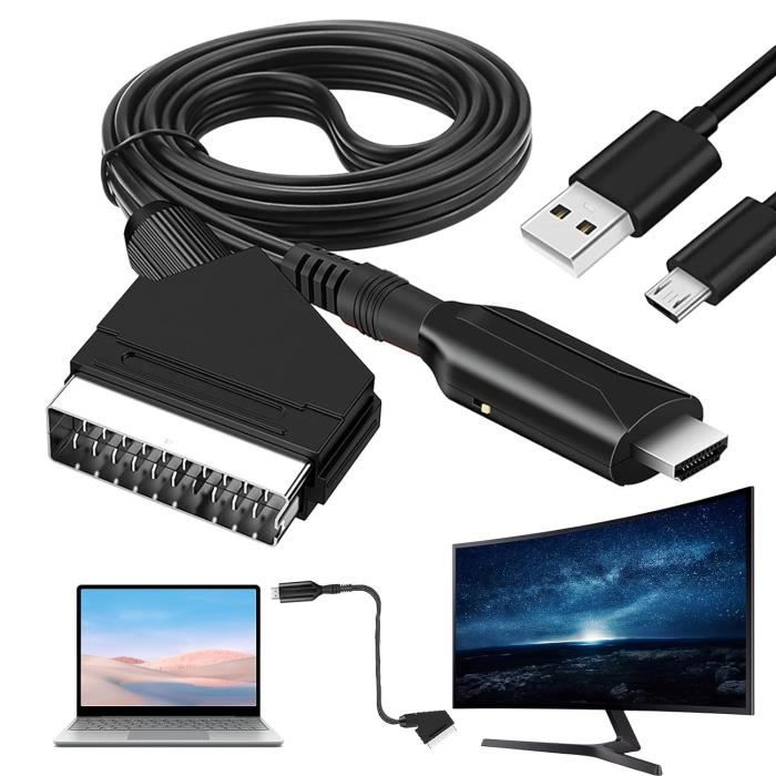 Adaptateur Péritel Vers Hdmi, Câble Péritel Vers Hdmi, Convertisseur ...