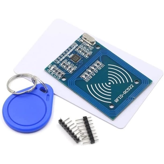 Kit Rfid Rc522 Lecteur, Puce Et Carte 13.56Mhz Spi Compatible Avec Uno ...