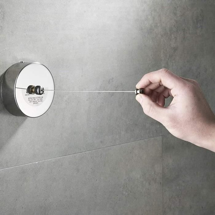 QAZW Mural Rétractable Étendoir à Linge,Salle de Bain Séchage,Laundry ...