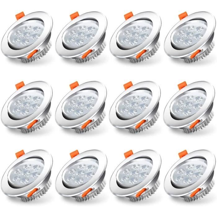 Lot De 12 Spots Encastrables Led 230 V, Spots Encastrables Salle De ...