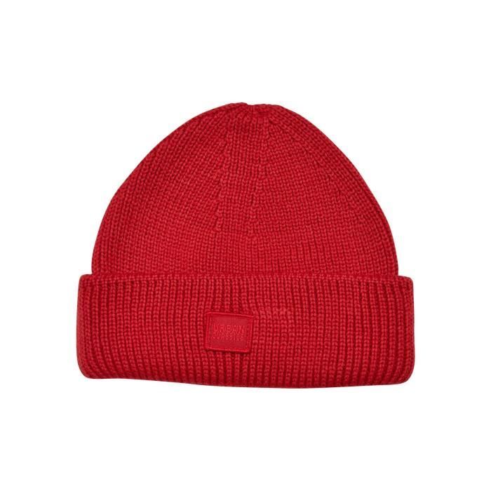 Bonnet - Urban Classics - Rouge - 100% laine - Taille unique - Hiver ...