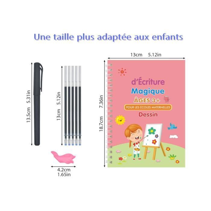 Cahier de calligraphie - Cahier Écriture - 4 Livres Pratiques - Stylo ...