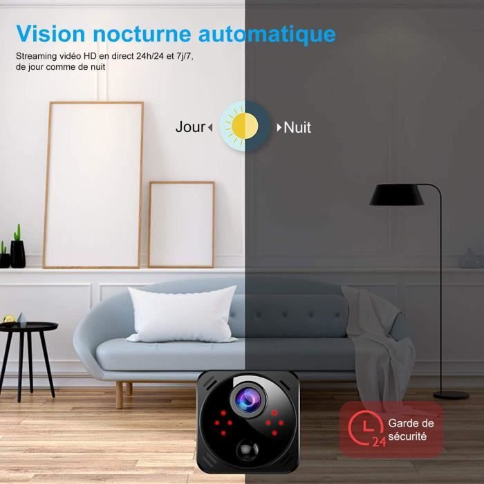 Camera Espion WiFi 4K HD Mini Caméra de Surveillance sans Fil Spy Cam ...
