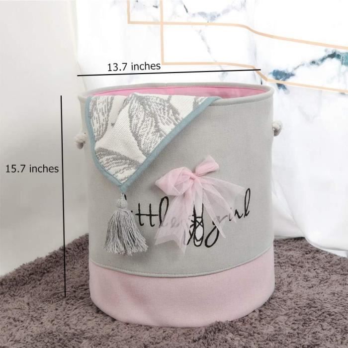 Znvmi Panier à Linge Filles Pliable Grand Corbeille à Linge en Tissu ...