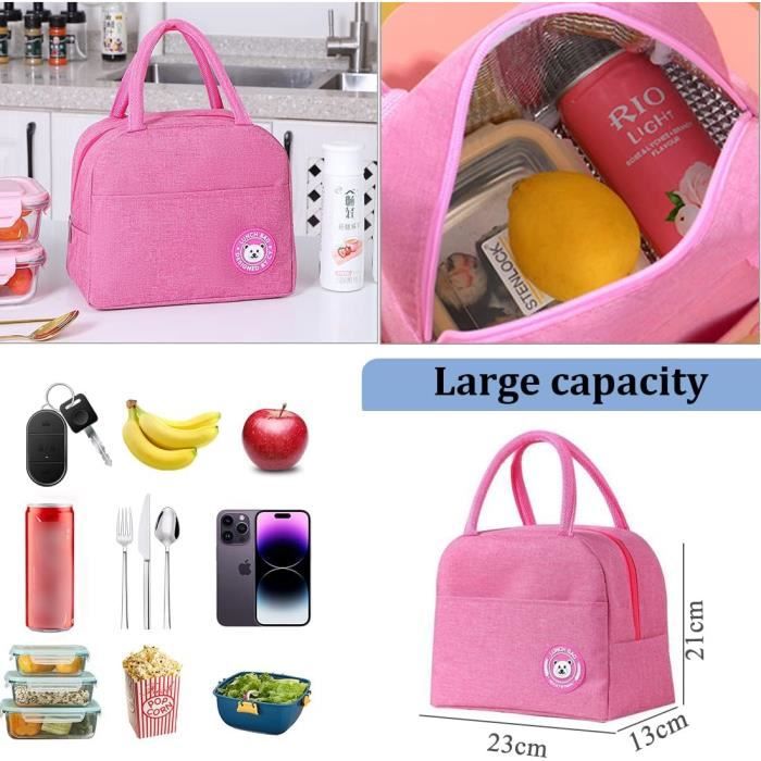 Sac Isotherme Repas, Petit Sac Lunch Box Étanches, Sac Glaciere Repas ...