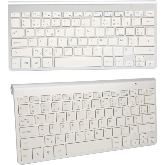 Clavier sans Fil 2.4G, Clavier Bilingue Portable, Mini Claviers ...