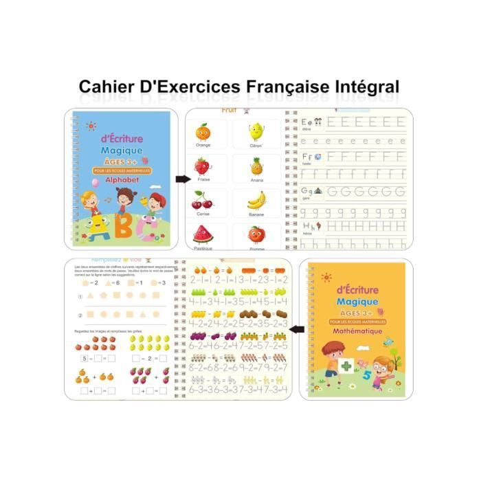 Cahier de calligraphie - Cahier Écriture - 4 Livres Pratiques - Stylo ...