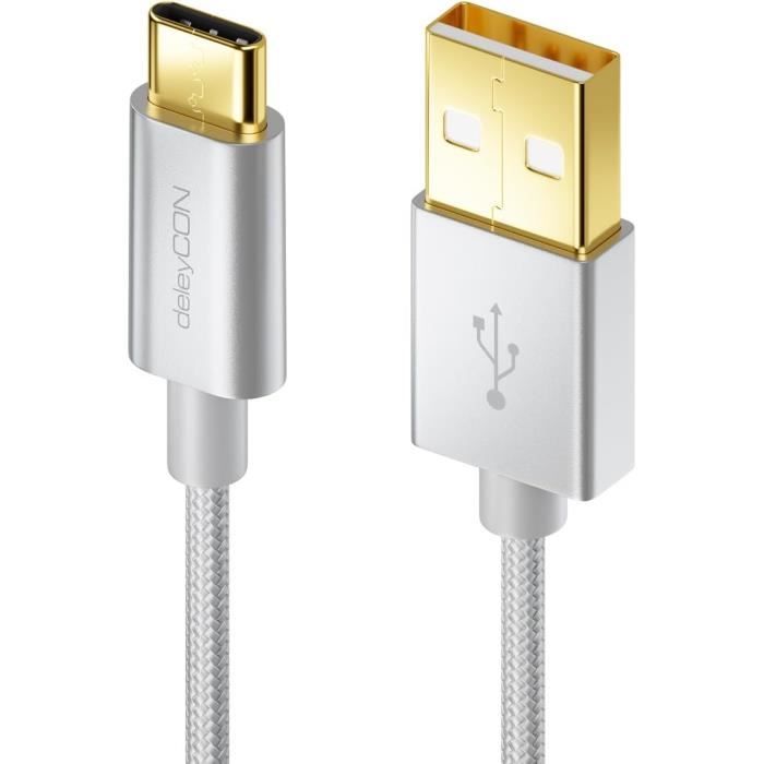 15Cm Câble Usbc Câble De Charge Câble De Données Nylon + Fiche ...