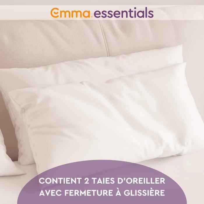 Essentials Linge De Lit En Microfibre Avec 1 Housse De Couette 200X200 ...