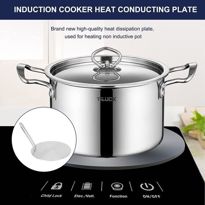 Diffuseur de chaleur Plaque de diffuseur à induction en acier inoxydable pour cuisinière à gaz ...