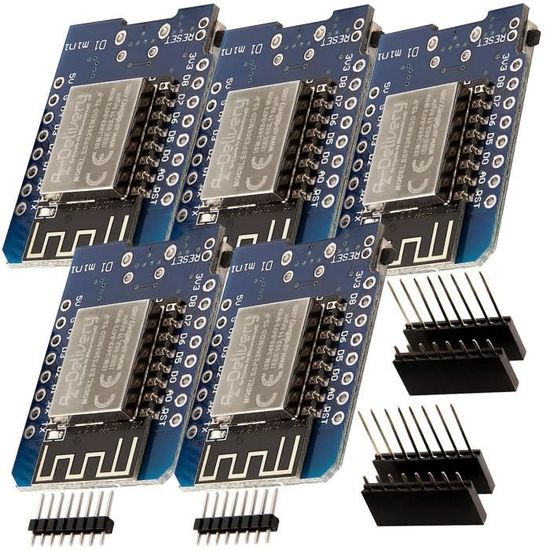 AZ-Delivery 5x D1 MiniD1 Mini NodeMcu avec module WLAN ESP8266-12F ...