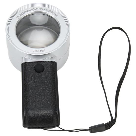 Drfeify Loupe à main Loupe 30X avec 3 lentilles optiques en acrylique à ...