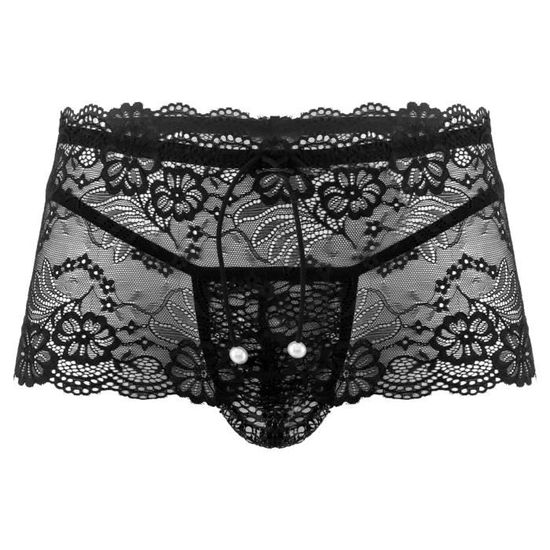 YOOJIA Homme Sissy Boxer Dentelle String Erotique sous-Vêtements Slip ...