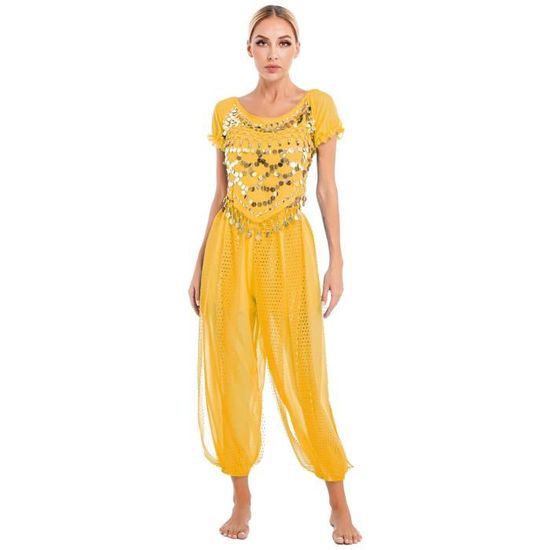 Iixpin Costume de Danse Orientale Femme Tenue Danse du Ventre Paillette ...