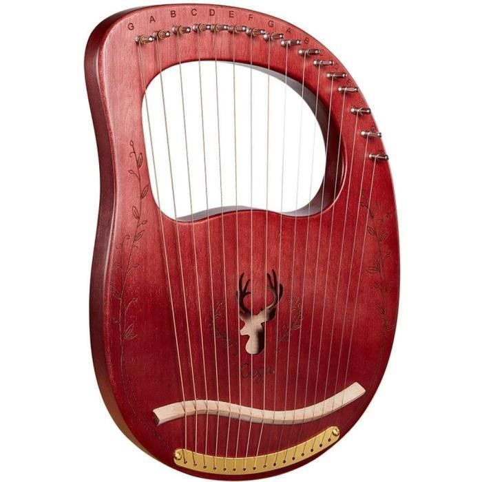 Harpe Lyre 16 chaîne métal Acajou contreplaqué Corps avec des ...