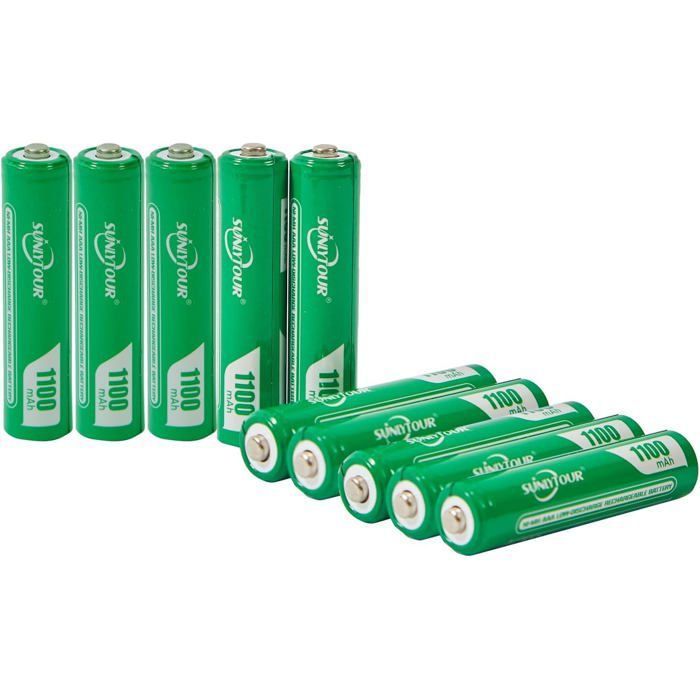 1100 mAh Ni-MH AAA Battery 10 x 1100 mAh AAA Ni-MH Rechargeable Battery ...