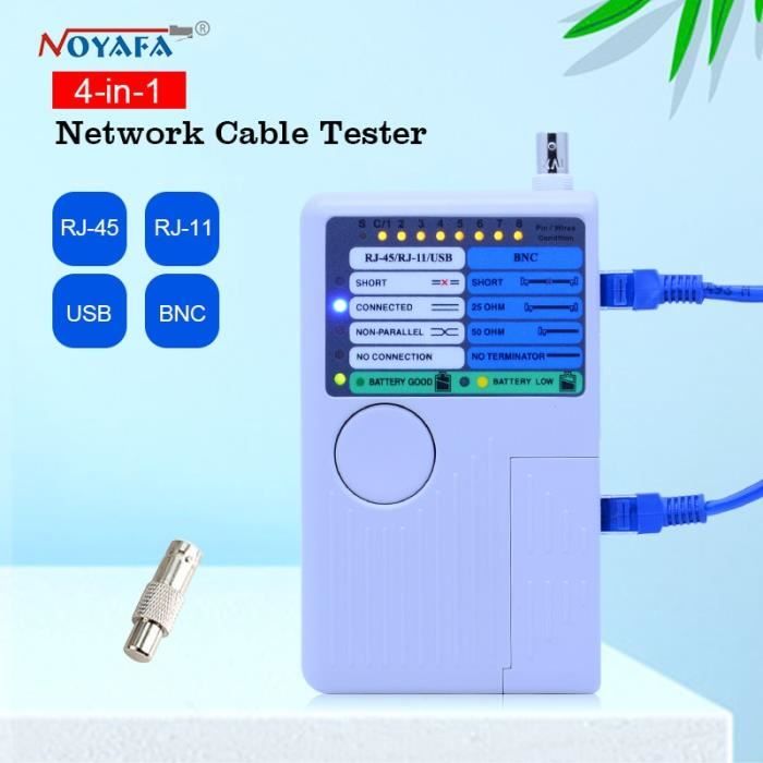 Network Cable Tester RJ45 Remote RJ11 BNC USB Lan Cable Tester For UTP ...