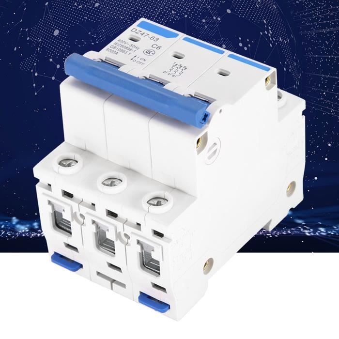 Mini Disjoncteur Dz47-63 Ac 400V 6/10/16 / 20A 3 Pôles Disjoncteur Miniature Disjoncteur De ...
